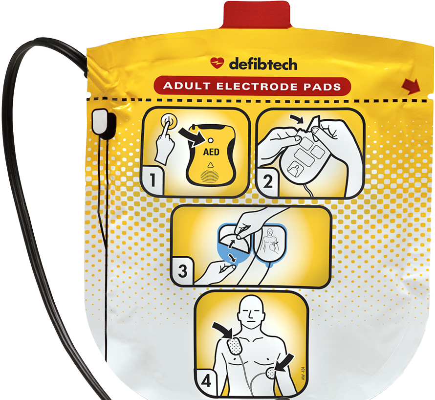 Defibtech Lifeline View AED Adult Defibrillation Pads Package A1 Defibtech Lifeline View AED Adult Defibrillation Pads Package A1